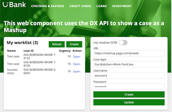 Pega Mashup Web Component
